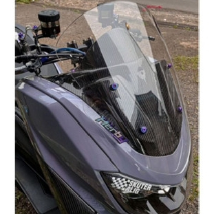 Windshield yamaha nmax Old, Thai model, sporty, thick, 3 milli material ...