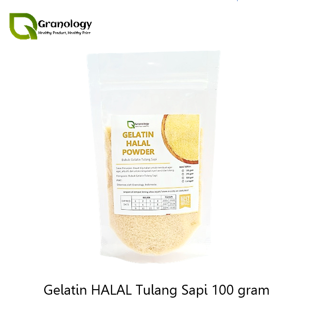 Premium Imported Halal Gelatin Powder (100 Grams) by Granology | Shopee ...