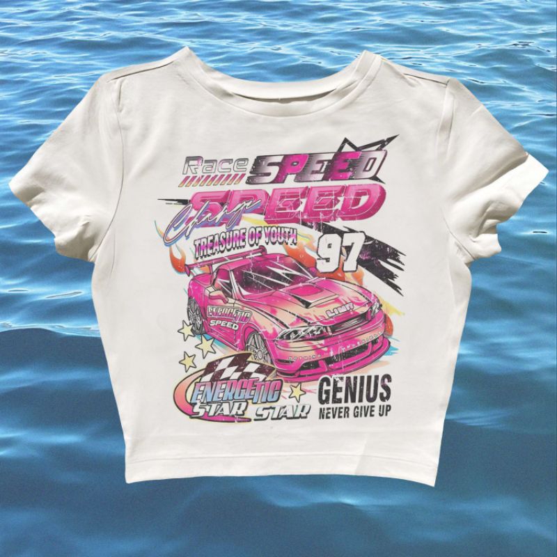 Nascar RACE SPEED CROP TOP | Baby TEE RACING CAR | Y2k STYLE Clothes ...