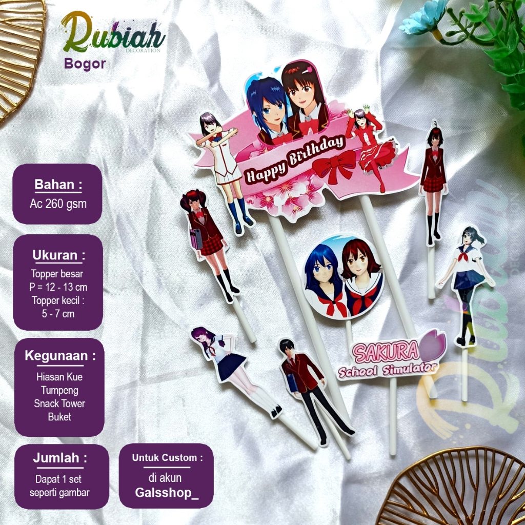 Character cake Topper 1set cake Topper Birthday Tart cake Decoration ...