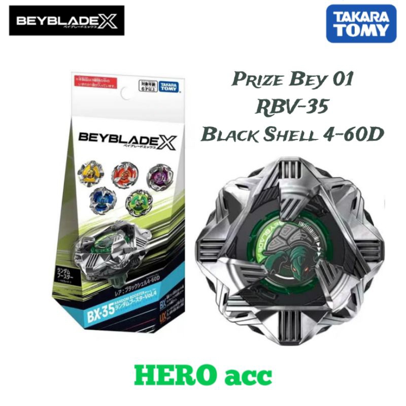 Beyblade X BX-35 01 Black Shell 4-60D (Prize bey) Original TAKARA TOMY | Shopee Philippines