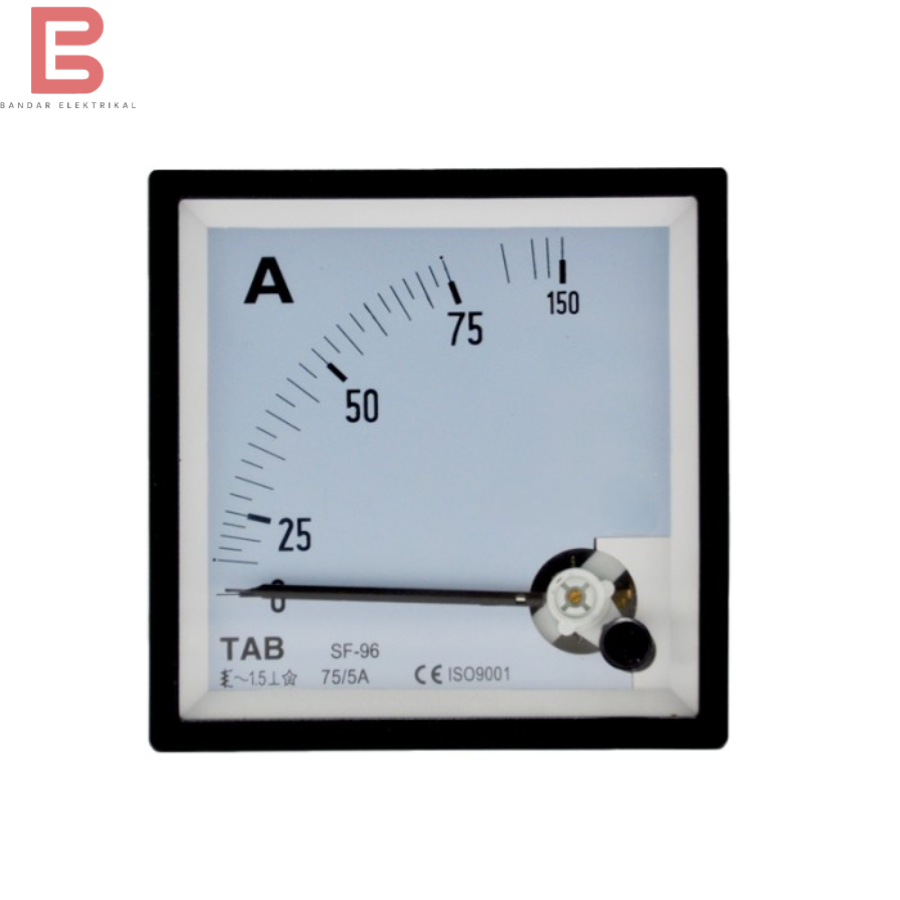 Analog Ampere Meter 96 x 96 75/5A AC Via CT Ampermeter 75A TAB | Shopee ...