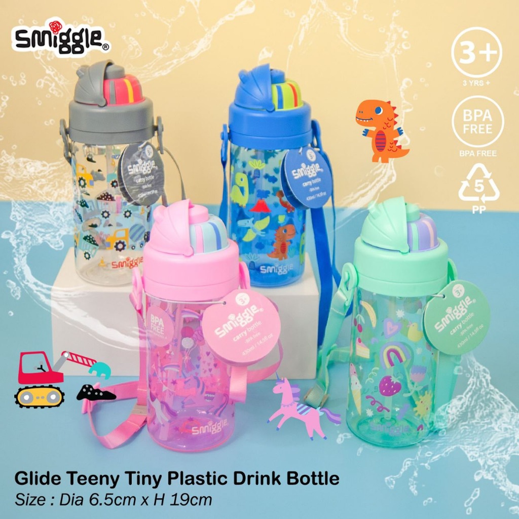 Happynest Smiggle Tritan Drinking Bottle Straws For School Children 430ml/Tumbler Sminggle 430ml ...