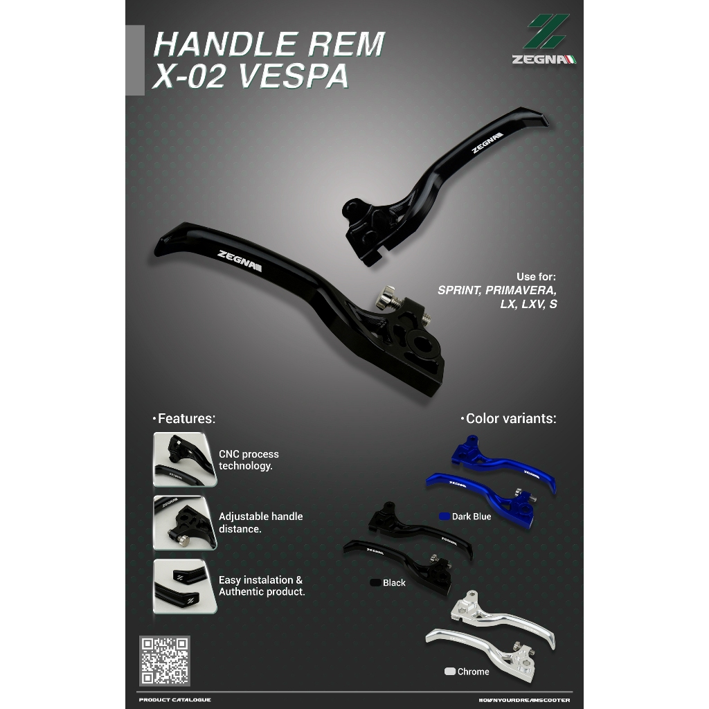 Vespa SPRINT Brake HANDLE, PRIMAVERA, LX, LXV, S X-02 ZEGNA | Shopee ...