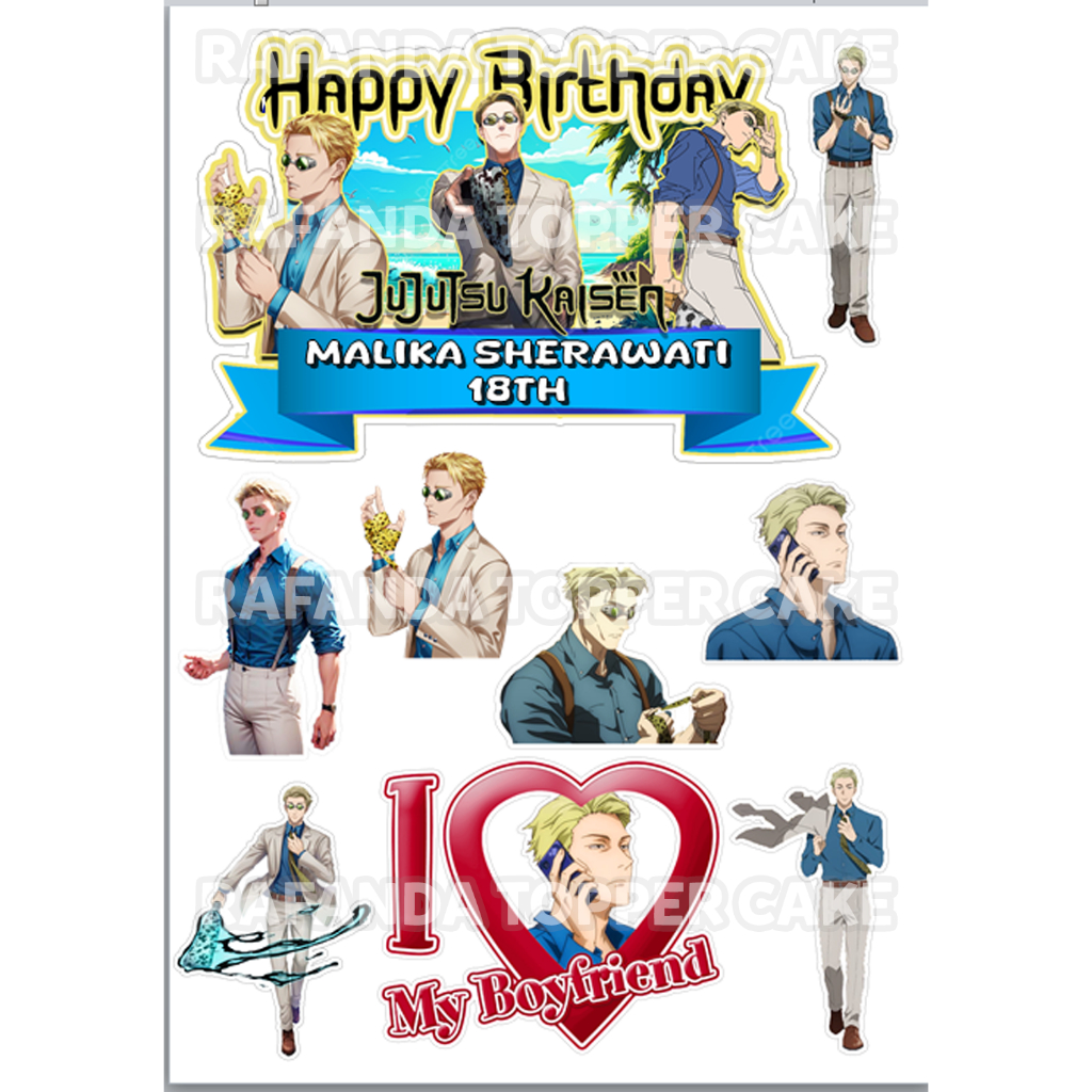 Jujutsu kaesen nanami birthday cake Topper birthday decoration Topper ...