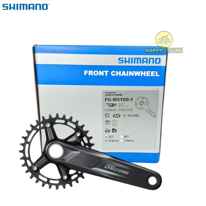 Crankset Crank Shimano Deore FC-M5100-1 10 11 Speed 32T 170mm Happy Cycling | Shopee Philippines