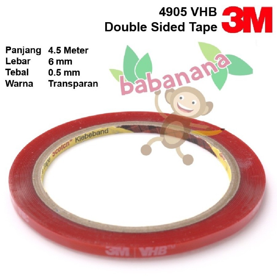 Double Tape 3M 4905 VHB Transparent double sided 4.5M x 6mm x 0.5mm ...