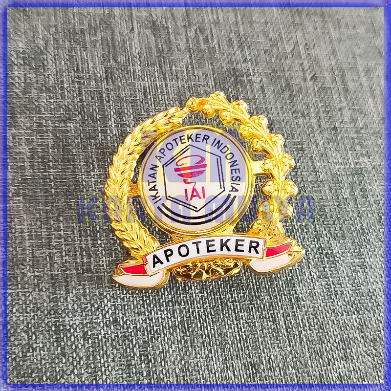 Indonesian Pharmacists Association Logo Brooch Pin IAI Padi Cotton Logo ...