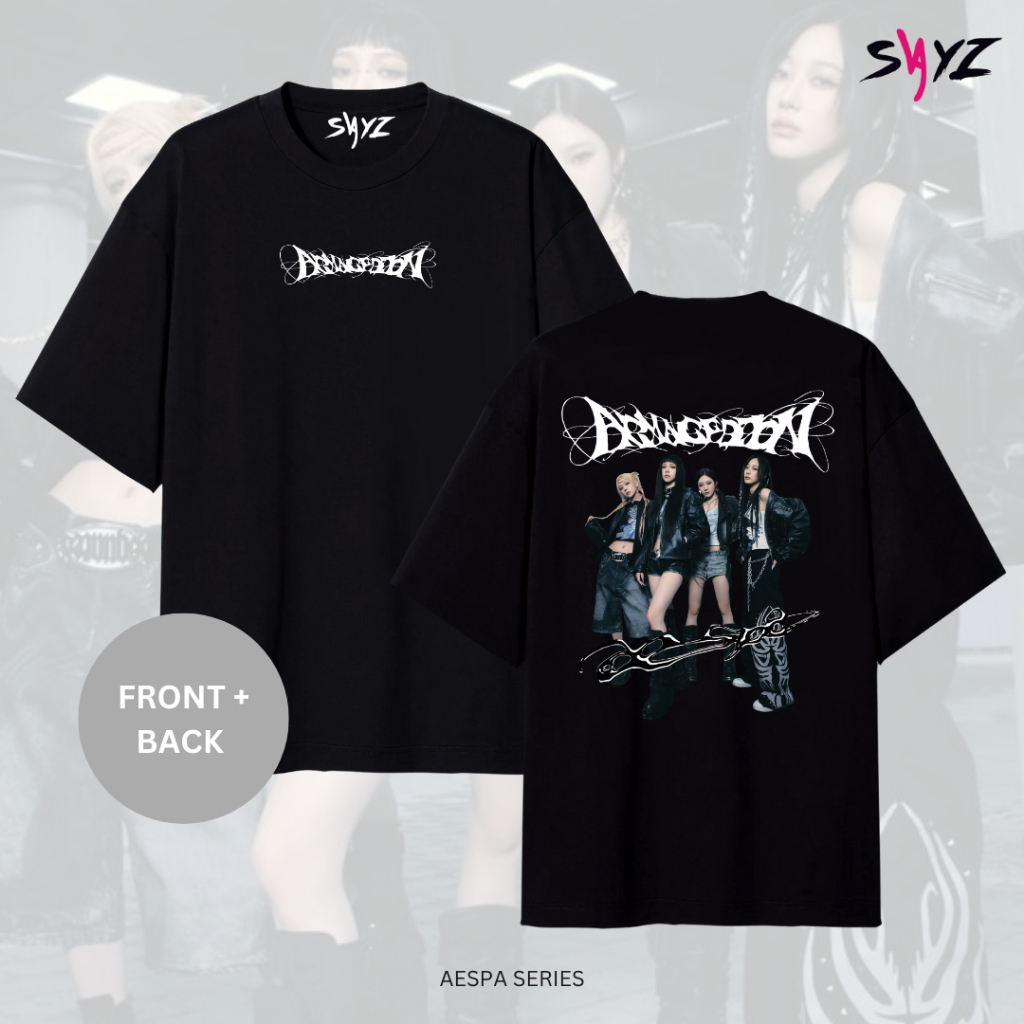 [ Ready ] Aespa armageddon series FRONT+BACK t-shirt - Aespa full album ...