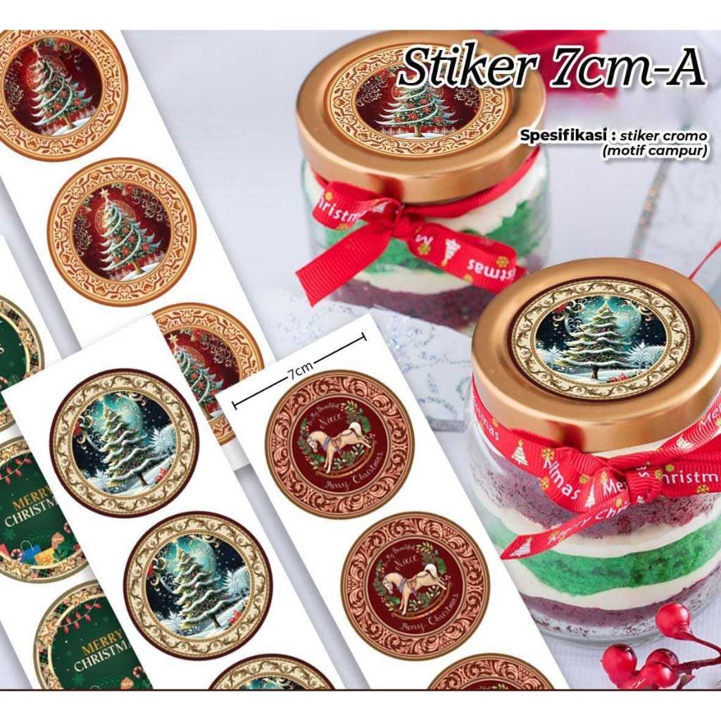 Sticker 7cm A Christmas Edition | Cake Jar Decoration | Cake Box (1 ...