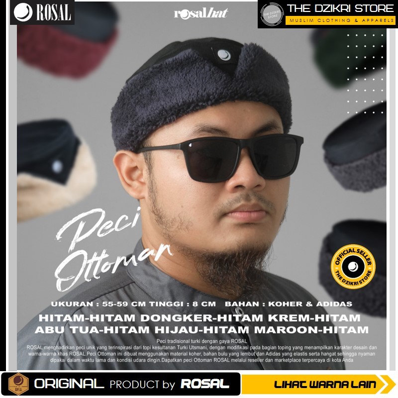 Peci OTTOMAN Rosal Original Peci Cap Pecicap Kopiah Songkok Prayer ...
