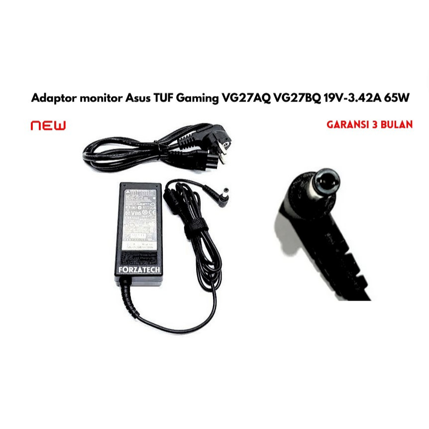 Asus TUF Gaming monitor adapter VG27AQ VG27BQ 19V-3.42A 65W New 3 Month ...
