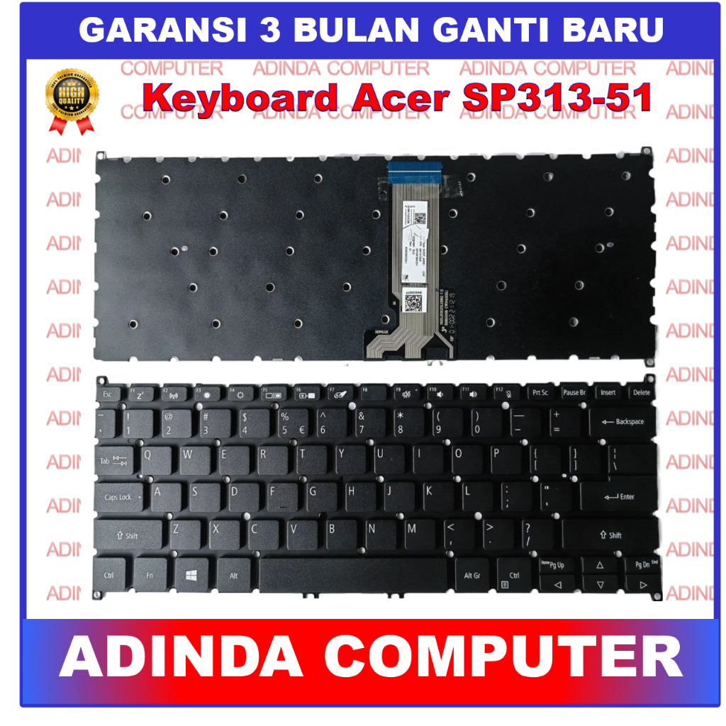 Acer Spin 3 Active Keyboard SP313-51 SP313-51N-565S SP313-51N-58L1 ...