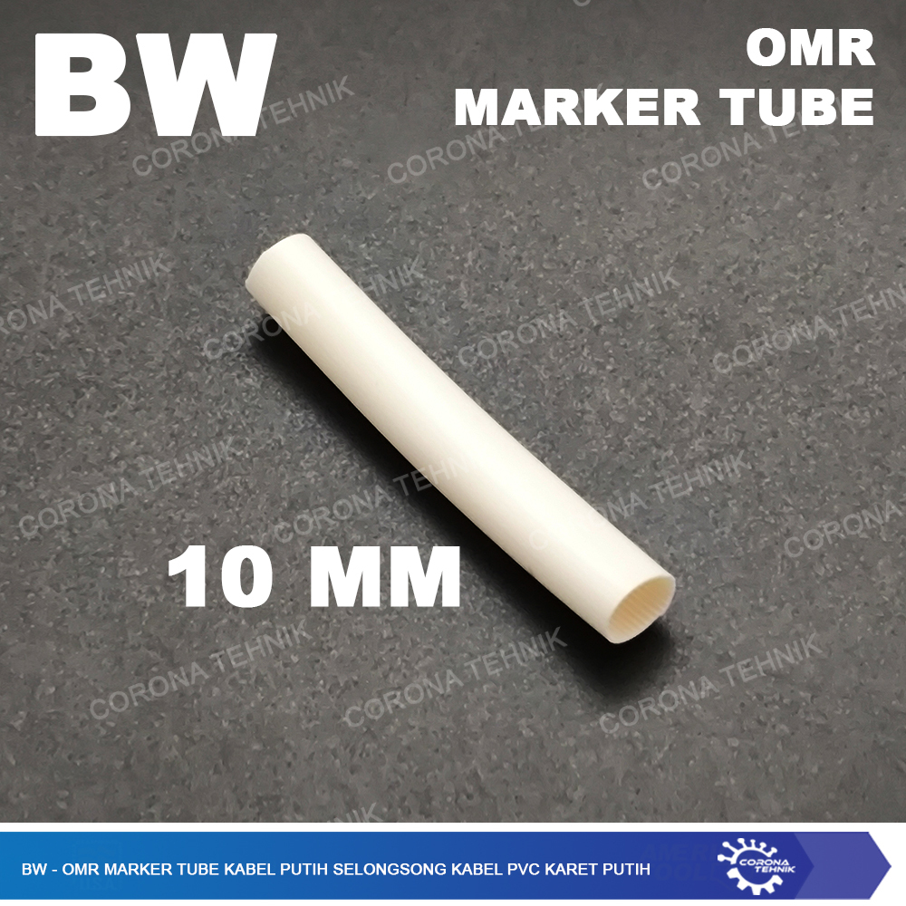 10 mm BW - OMR Marker Tube Cable Sleeve PVC Rubber White | Shopee ...