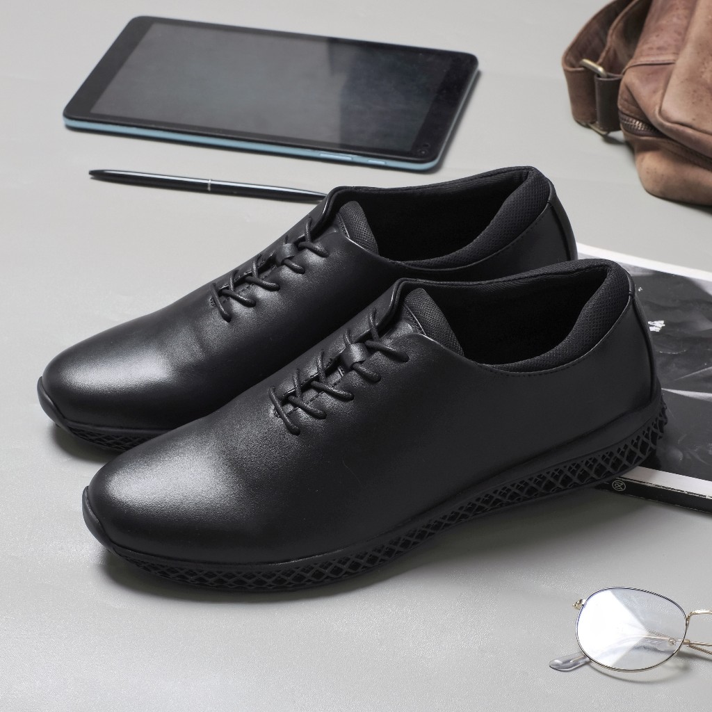 Amstrong FULL BLACK (Original Leather) - Men's Formal Office Loafers ...