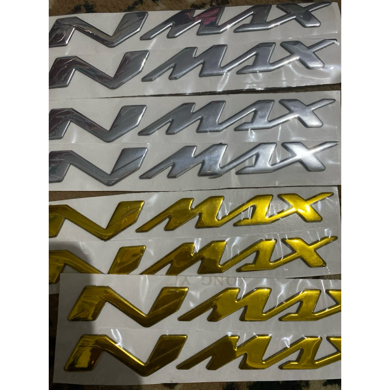 A pair of embossed nmax sticker emblems, just install old/new, one set ...