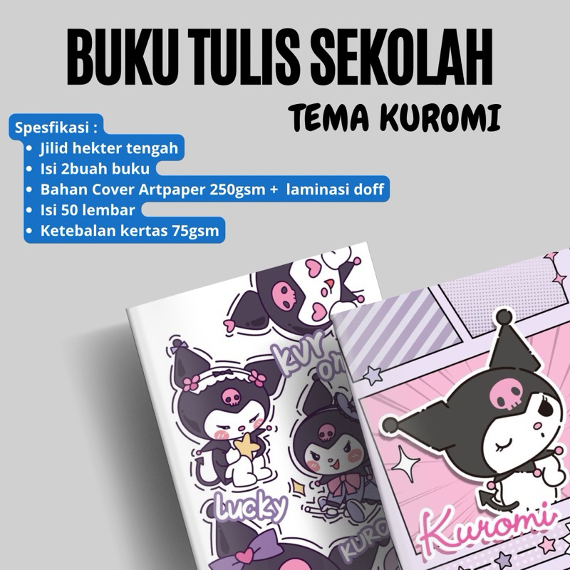 Kuromi Design School Writing Book Contents 2pcs | Shopee Philippines