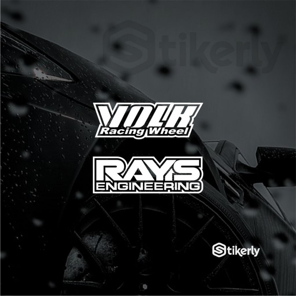 Volk Rays Racing Sticker Cutting Car Rims Size Ori 1 Set | Shopee ...