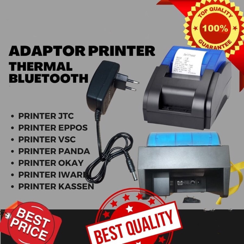 Original Bluetooth Thermal Printer Adapter 9V 2A Printer minipos ...