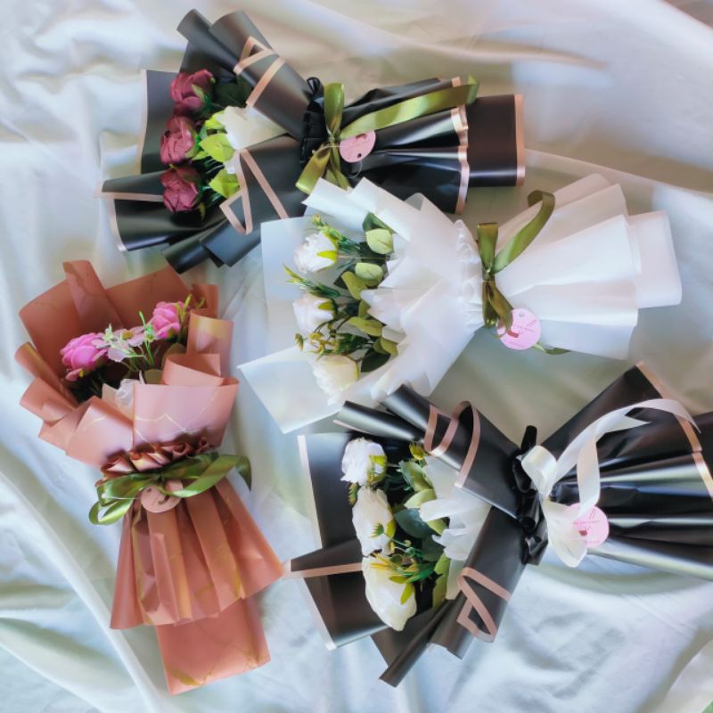 Flower Bucket Contains 3 Graduation Flowers, Etc | Shopee Philippines