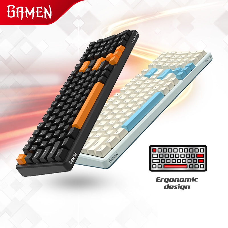Gamen Titan VI Mechanical Gaming Keyboard 99 Keys Ergonomic Gasket ...