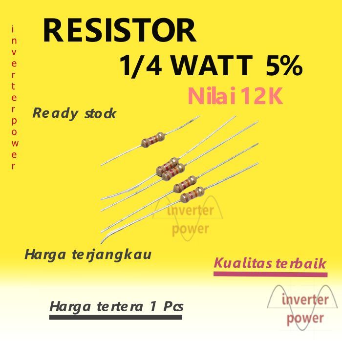 R Resistor 12K ohm 1/4 watt 5% package of 10 Pcs | Shopee Philippines