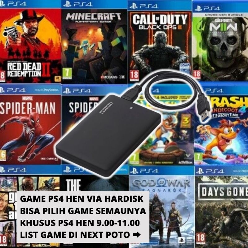 HARD DISK GAME PS4 HEN PKG & PNP | Shopee Philippines