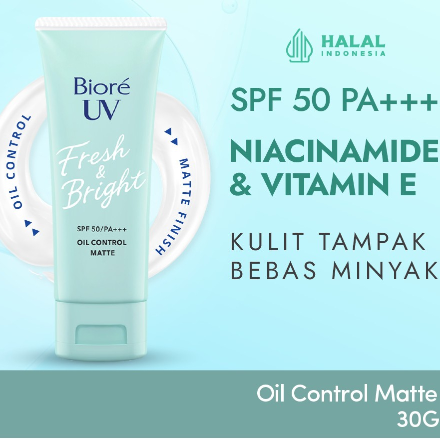 Biore UV Fresh & Bright Oil Control Matte Sunscreen SPF 50+ PA ...