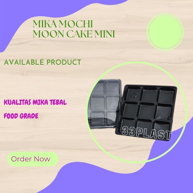 Mika Mini Pudding Tray With 9 Partitions+Lids (25pcs) Mika dimsum mochi ...