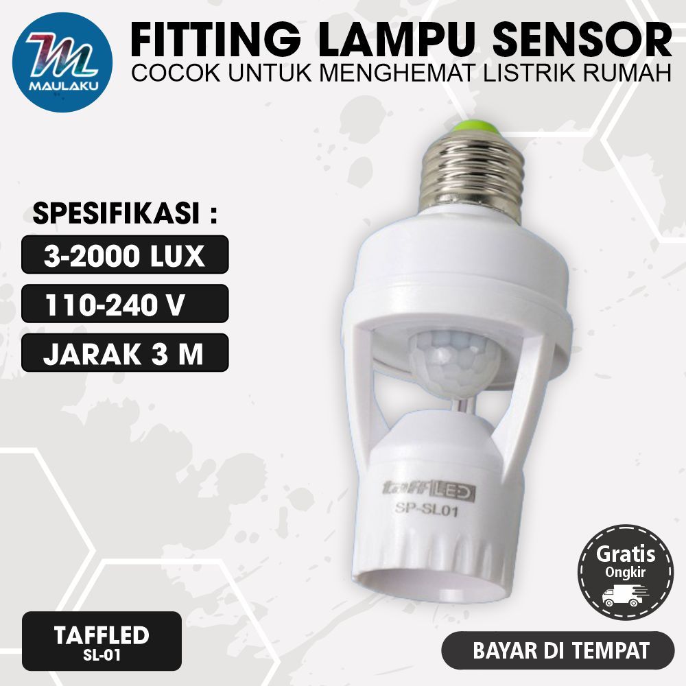 Pir Sensor Bulb Light Fittings 2000 LUX 240V 60W E27 | Shopee Philippines