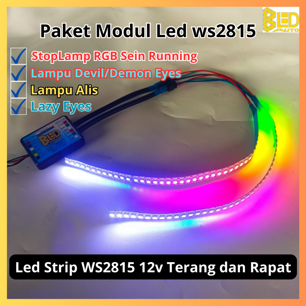 Bledauto WS2815 Led Module Package Stop Lamp RGB matrix DMX Alis sen ...