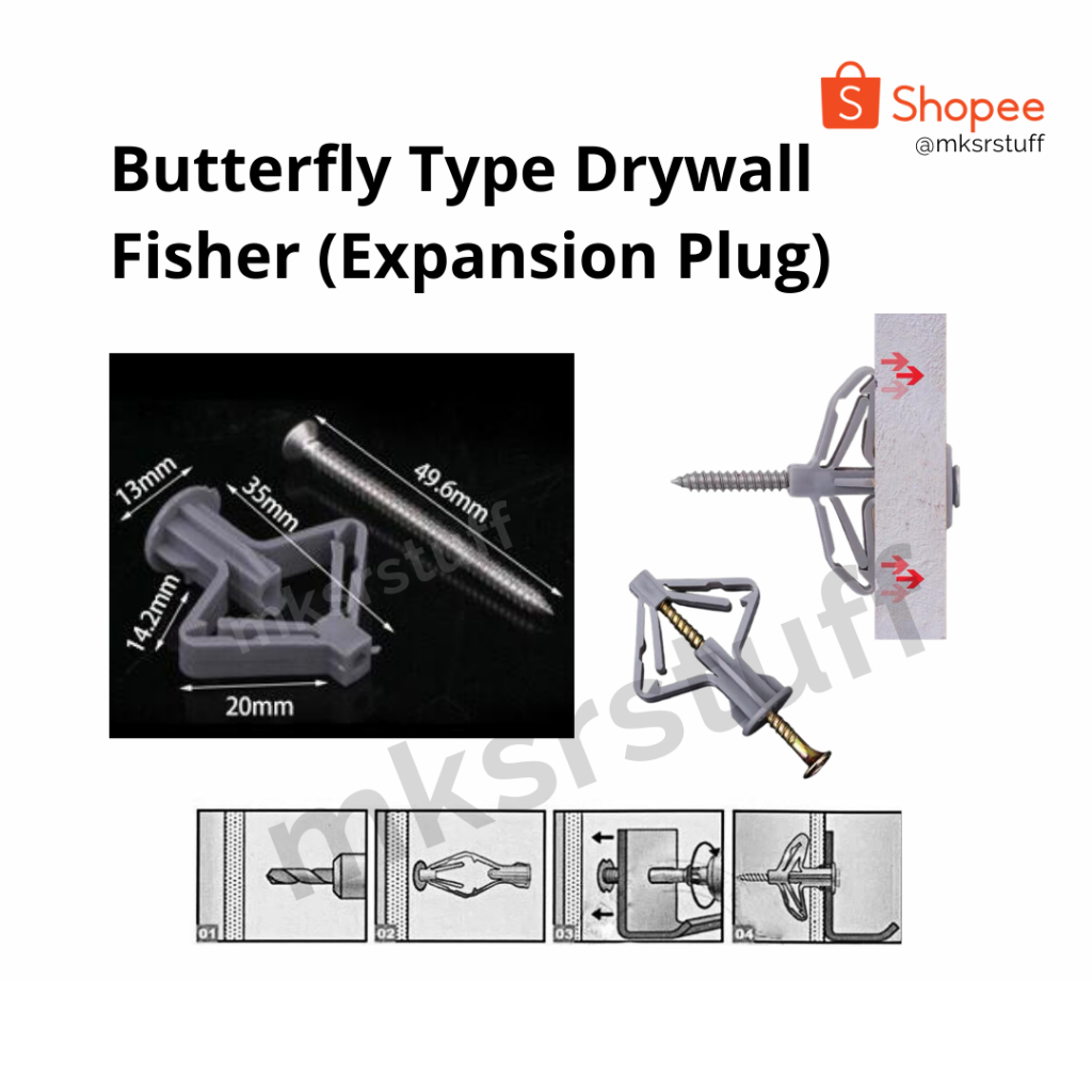 (50pcs) Gypsum Screws / Gypsum Screw Fasteners / Expansion Bolt / Nylon ...