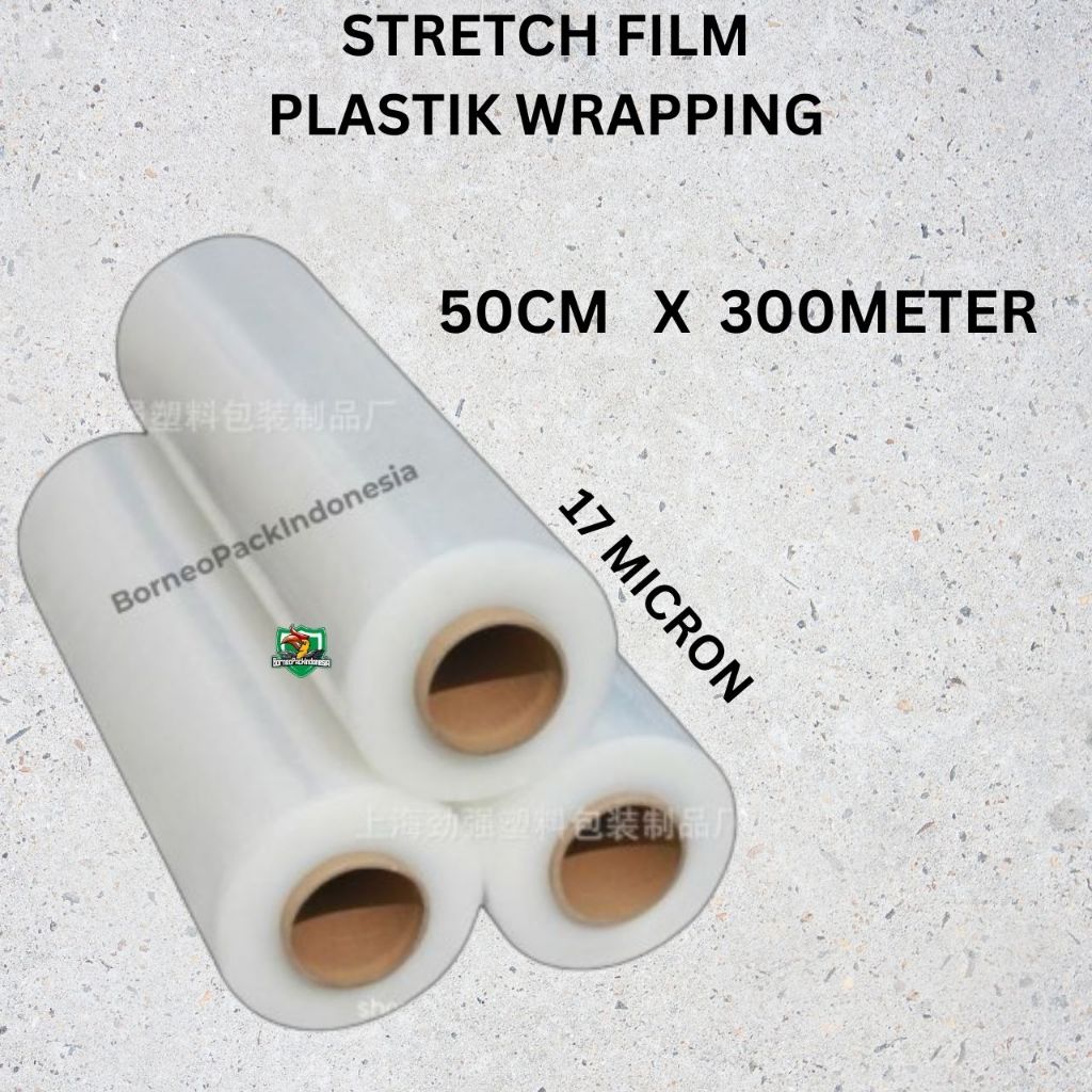 Plastic Wraping Stretch Film 50 CM x 300 Meters CLEAR WRAPPING UNIT ...