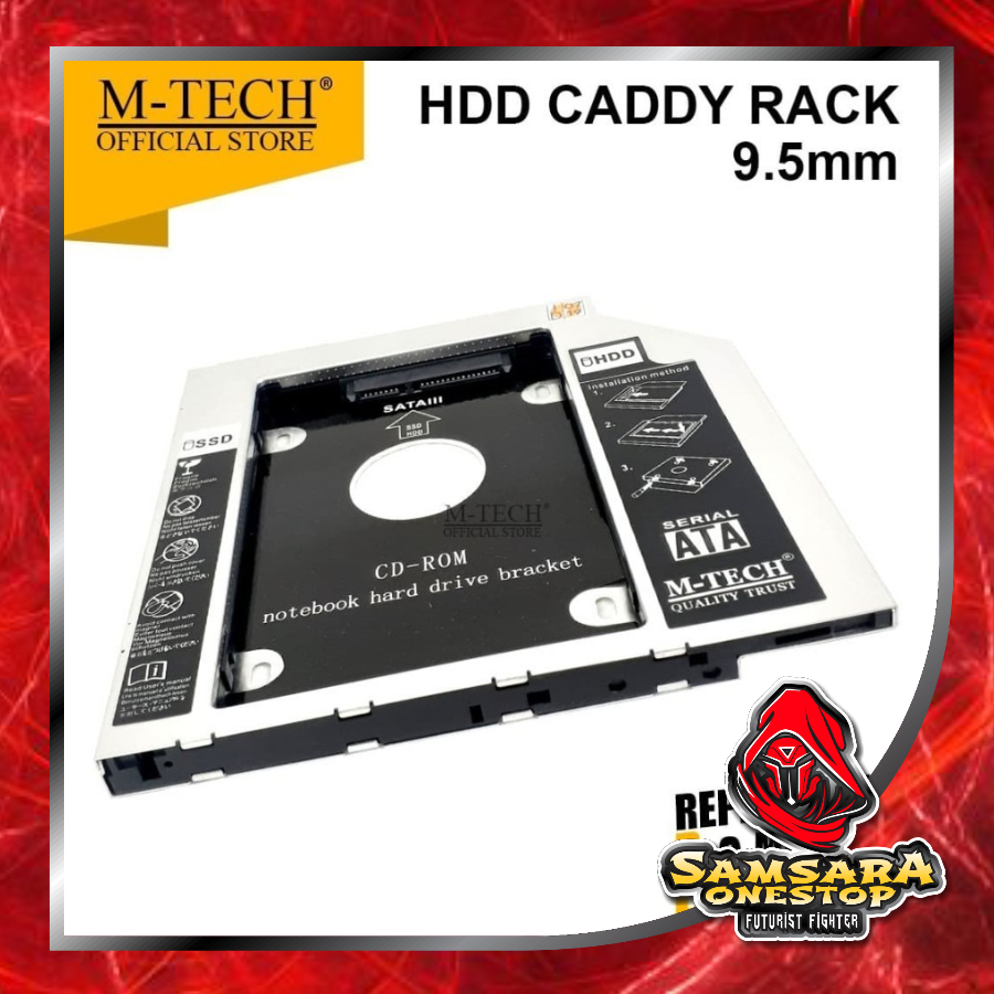 Hdd Caddy 9 mm M-tech 9mm / 12 mm Additional Hard Disk Slot / second HD ...