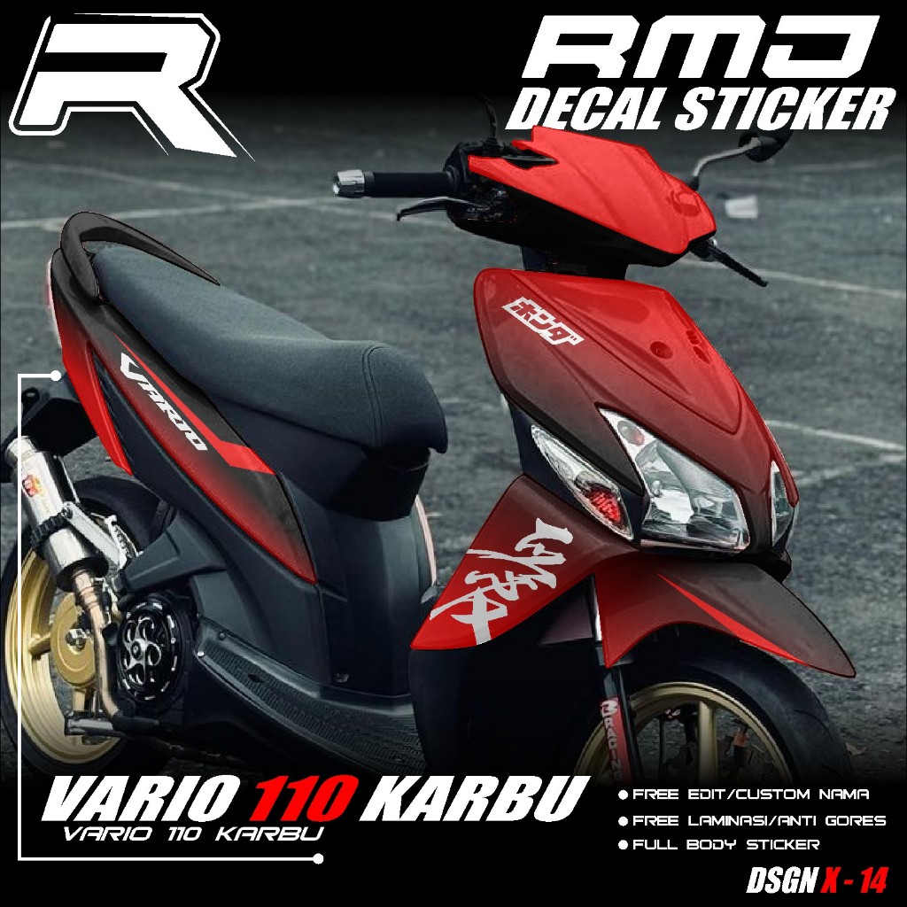 Decal Sticker Full Body VARIO 110 Carburetor 2006 2007 2008 2009 2010 ...