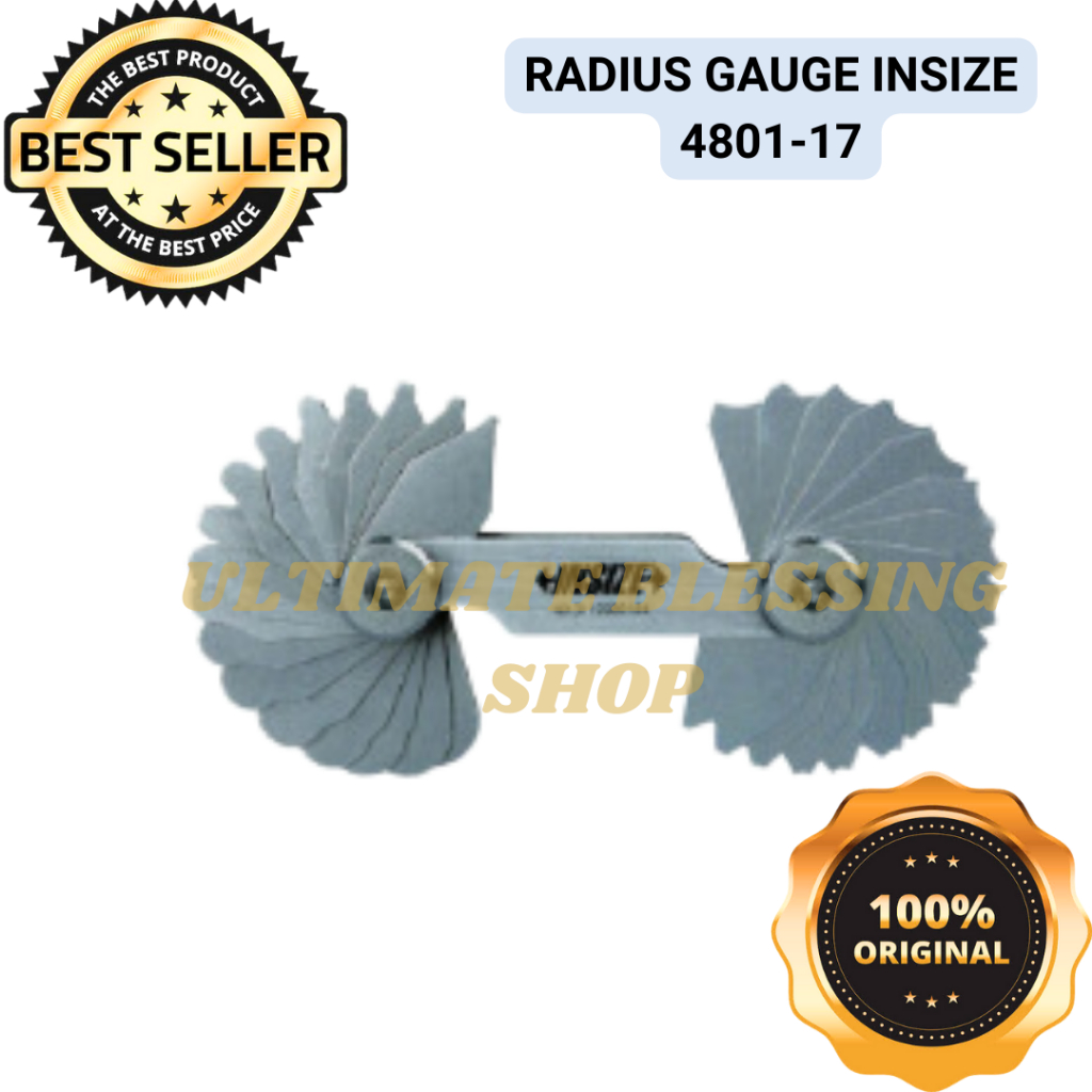 Radius Gauge INSIZE 4801-17 Original Quality - ULTIMATE BLESSING SHOP ...