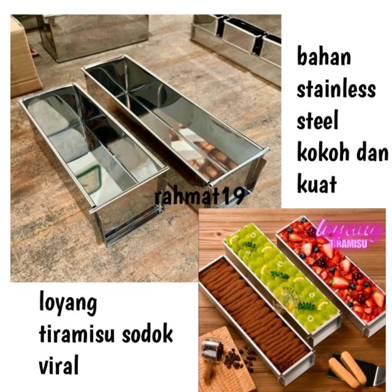 The shape tiramisu sodok pan is currently viral/non-stick stainless ...