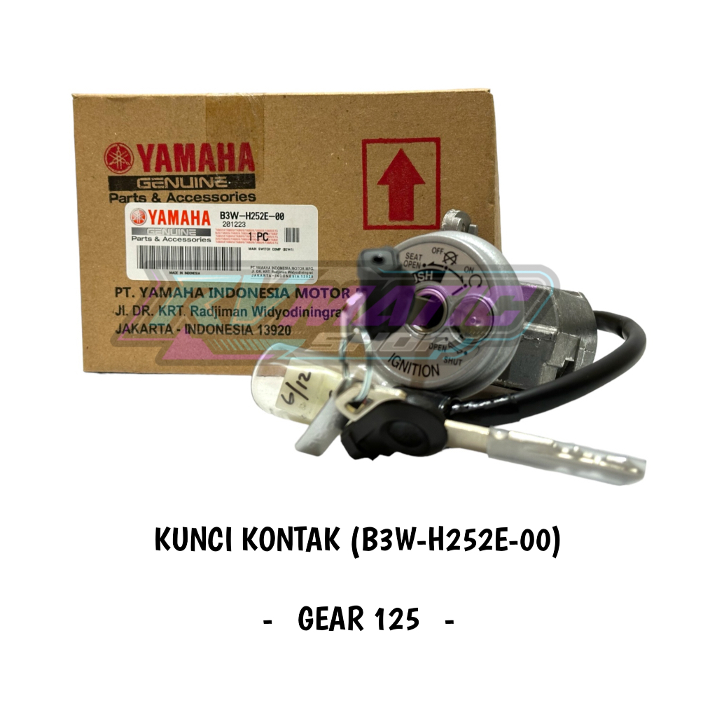 Keyset CONTACT KEY YAMAHA GEAR 125 ORIGINAL YAMAHA GENUINE PART (B3W ...