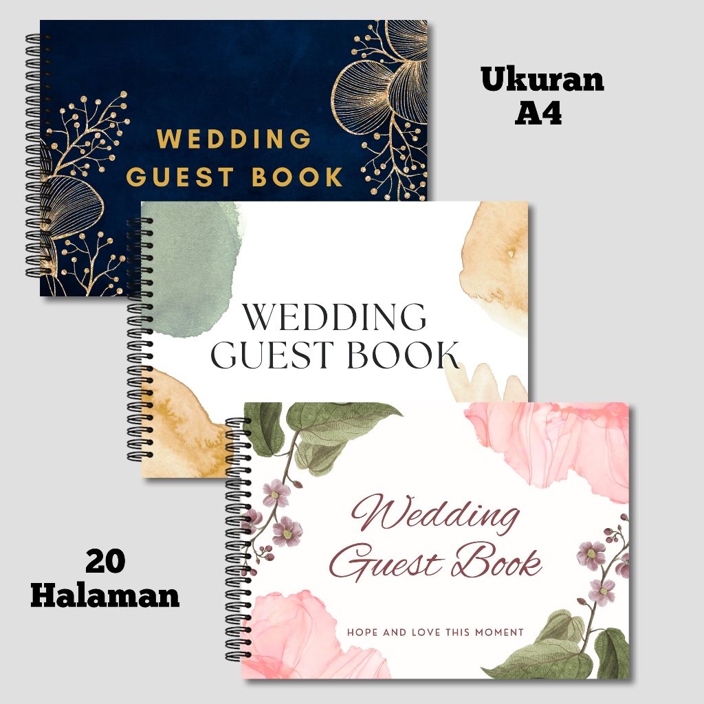 Wedding GUEST BOOK/ GUEST BOOK/ WEDDING BOOK/ Party BOOK | Shopee ...