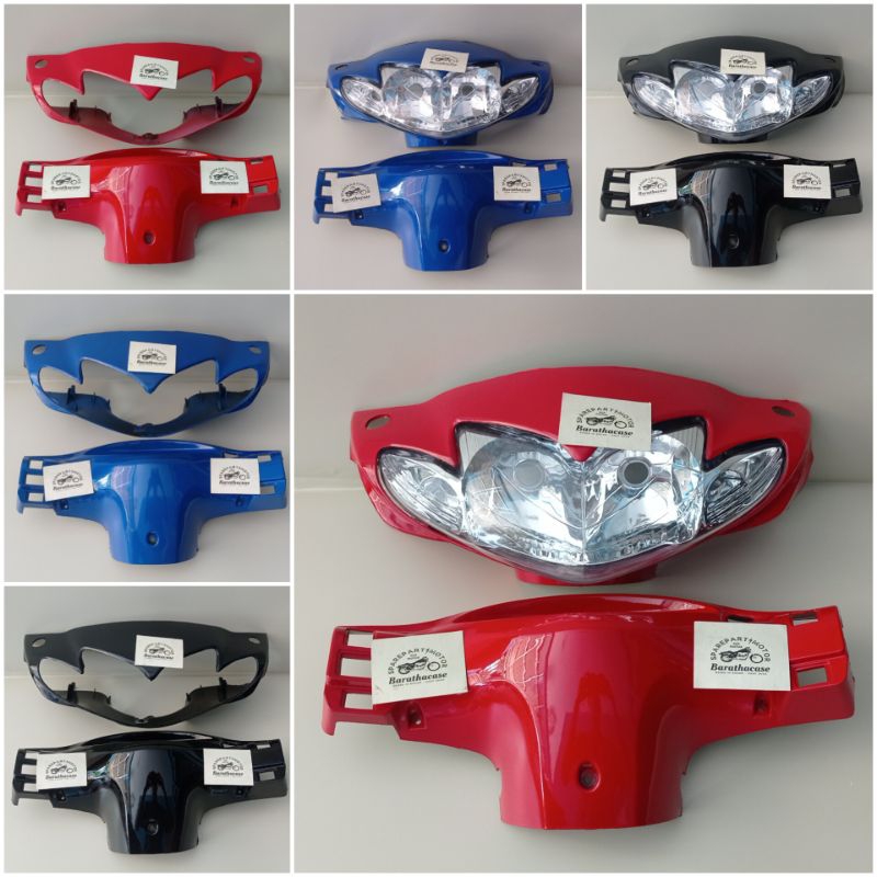 HITAM MERAH Front and rear headrests plus suzuki shogun 125 headlights ...