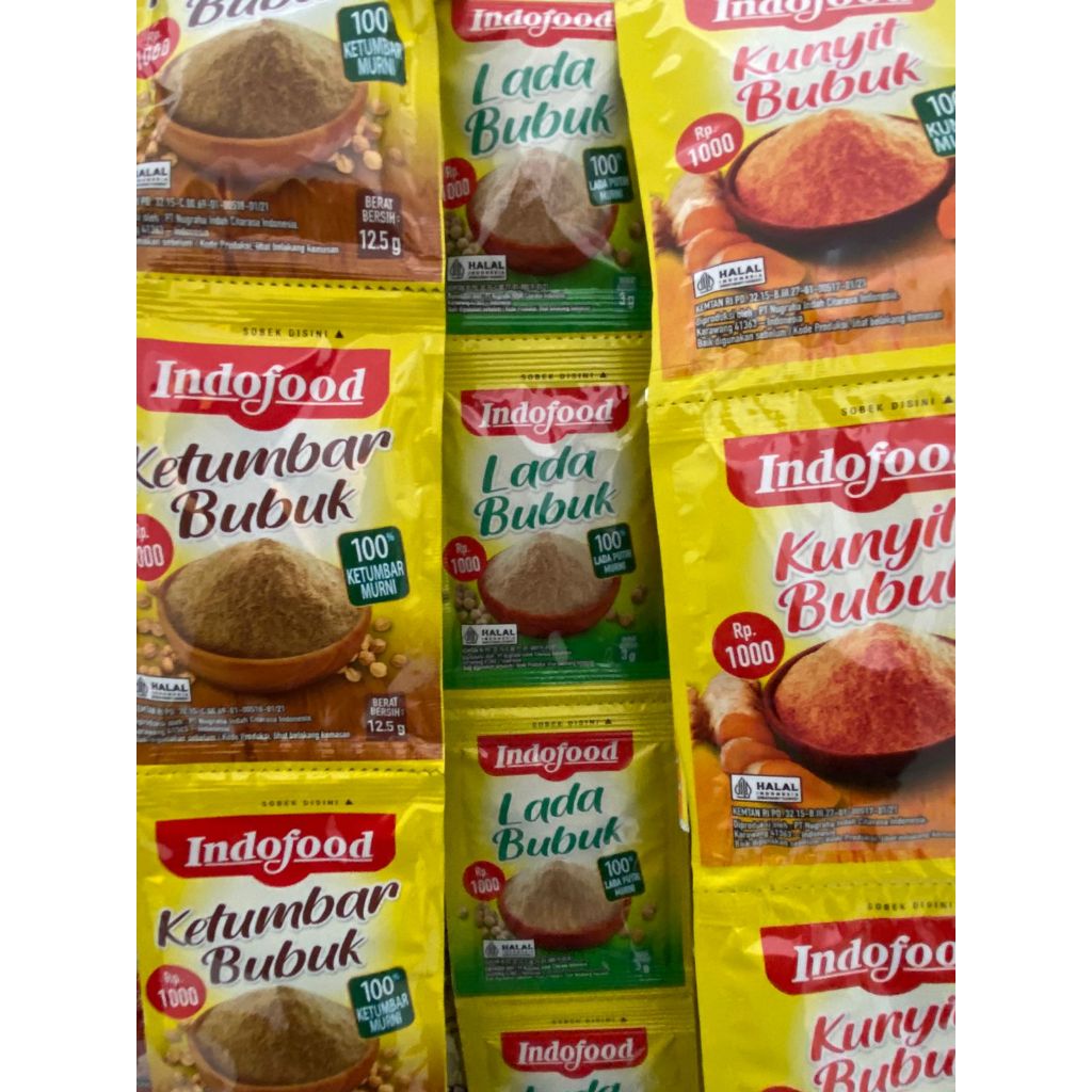 Indofood Coriander, Pepper, Turmeric Powder 12.5g | Shopee Philippines