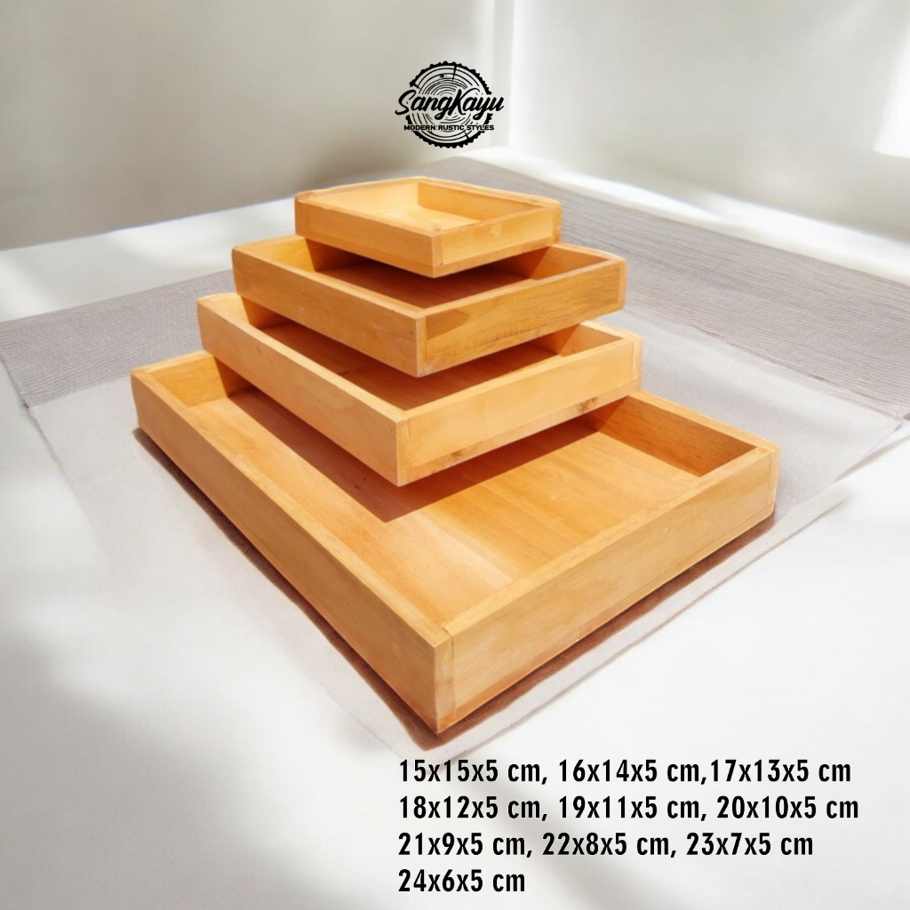 KAYU Sangkayu Wooden Storage Box 15x15x5 cm Wooden Box Storage Box ...