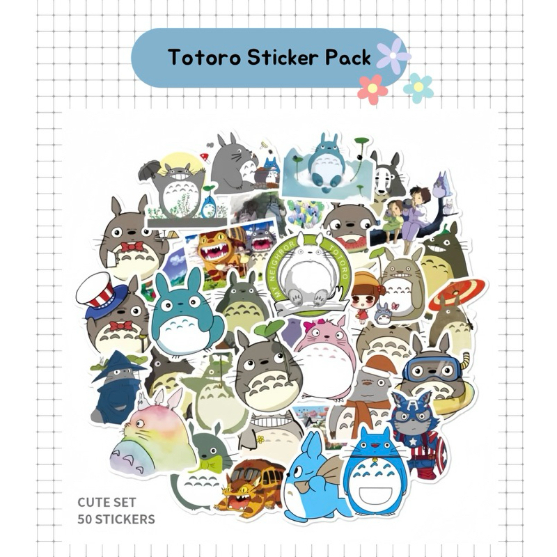 Waterproof TOTORO STICKER PACK CONTAINS 50 PCS | Shopee Philippines