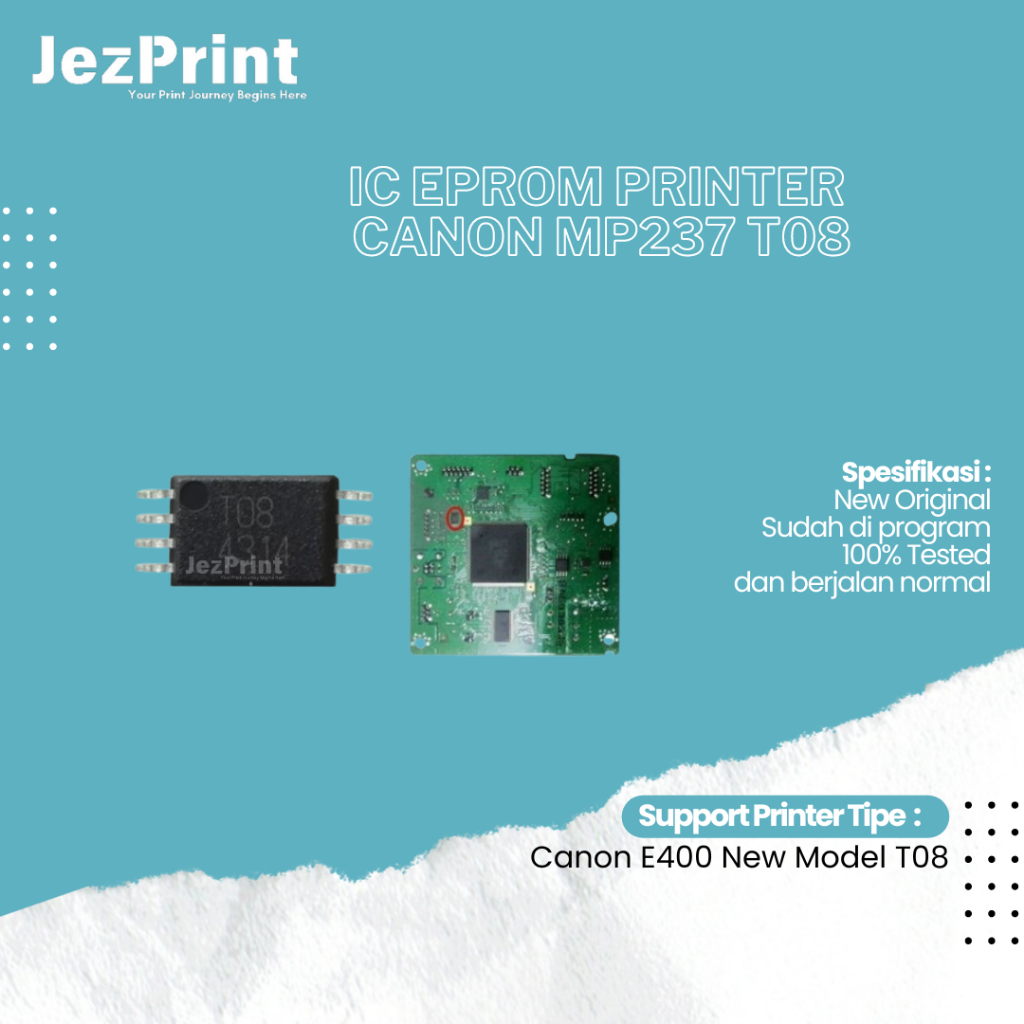 Ic Eprom Canon MP237 T08 New Model, IC Eeprom Reset Printer Canon MP ...
