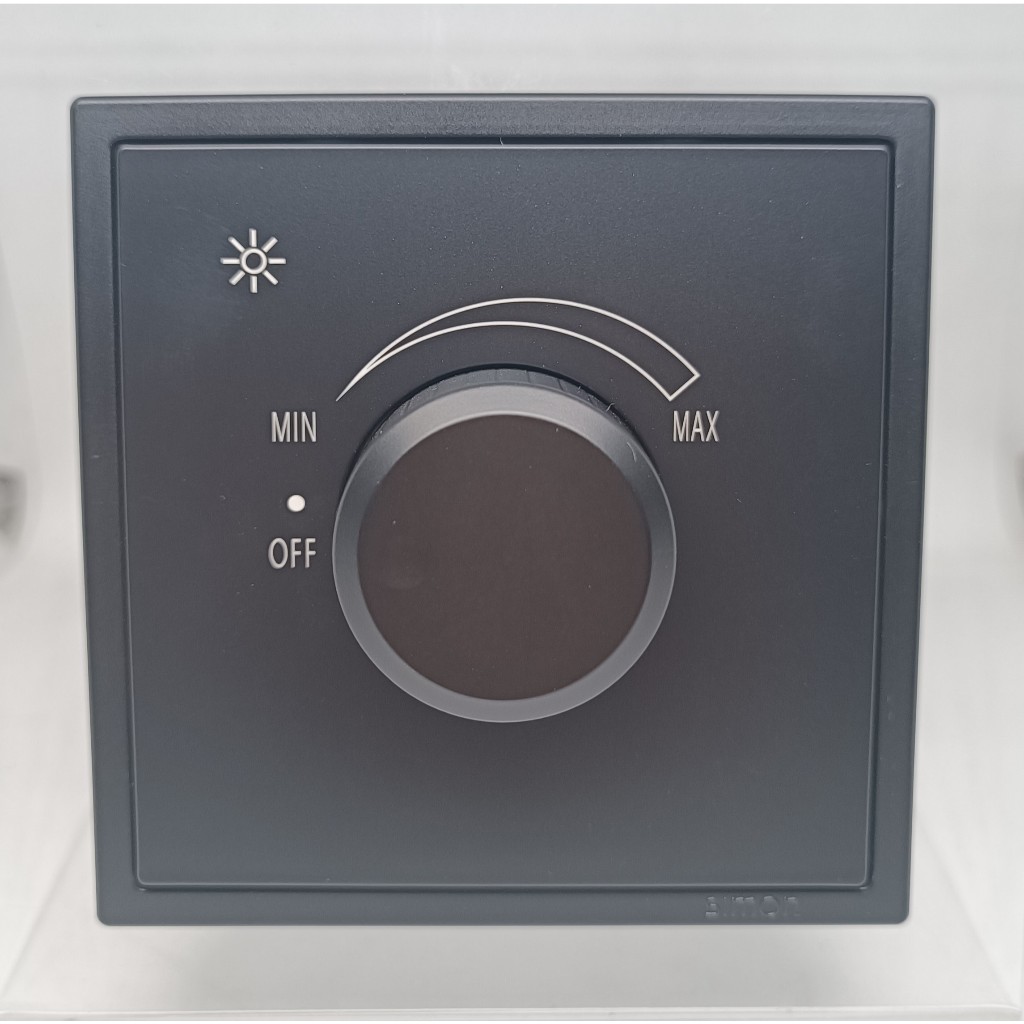 SIMON I7 BLACK DOFF / MATT BLACK DIMMER SWITCH 200 WATT (1-10V ...