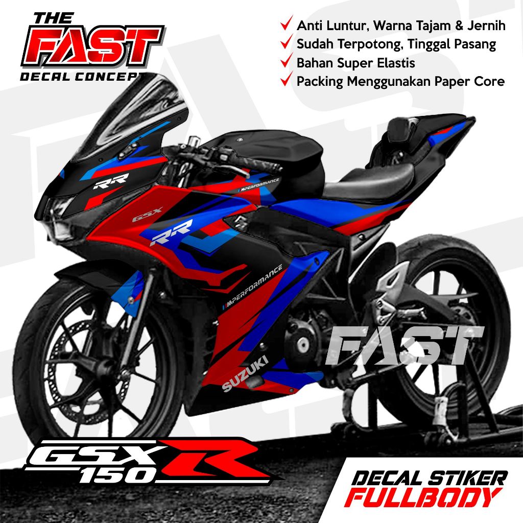 Decal Gsx R150 BMW Full Body Sticker Gsx R150 Full Body Decal Gsx 150 ...