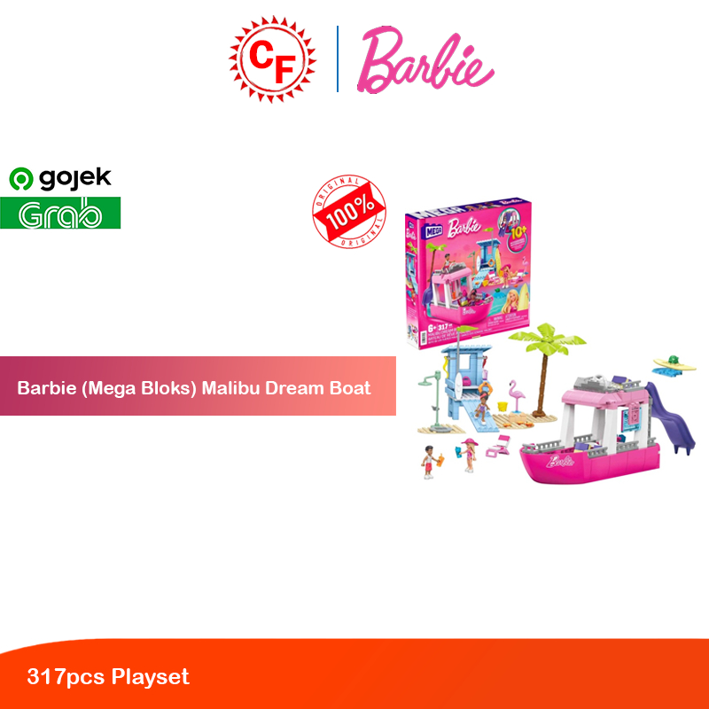 Barbie (Mega Bloks) Malibu Dream Boat 317pcs Playset | Shopee Philippines