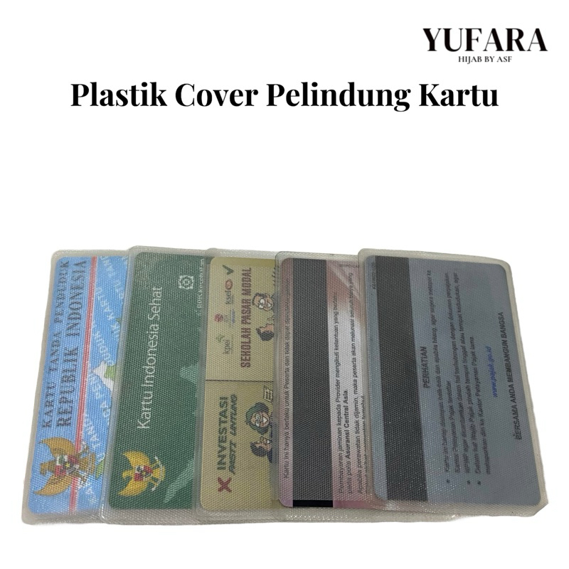 Plastic Protective Cover ATM Card SIM KTP Business Card | Shopee ...