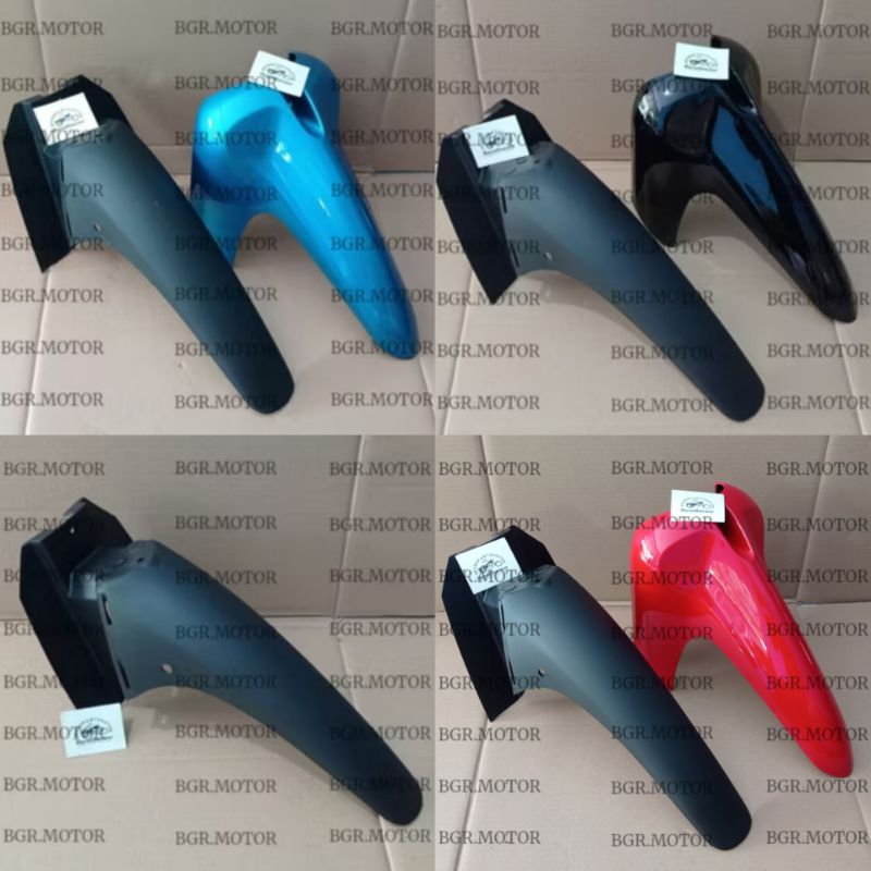 MERAH HITAM Honda smash new front and rear fenders black red blue ...