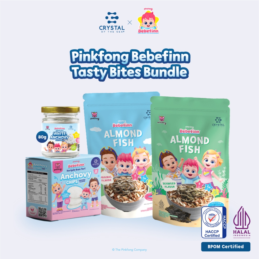Pinkfong Bebefinn Tasty Bites Bundle | White Anchovy 80gr + Anchovy ...